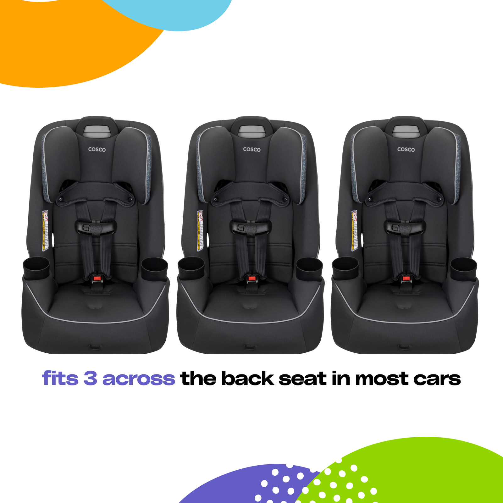 Cosco Kids Easy Elite Slim All-in-One Convertible Car Seat